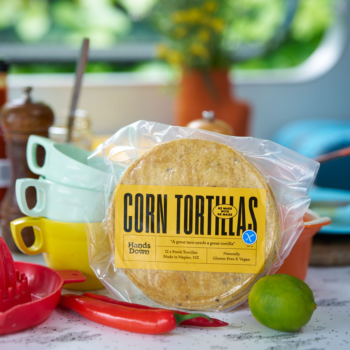 Fresh Corn Tortillas (12 pack) – Hands Down